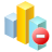 delete, Bar, Del, remove, chart, graph icon