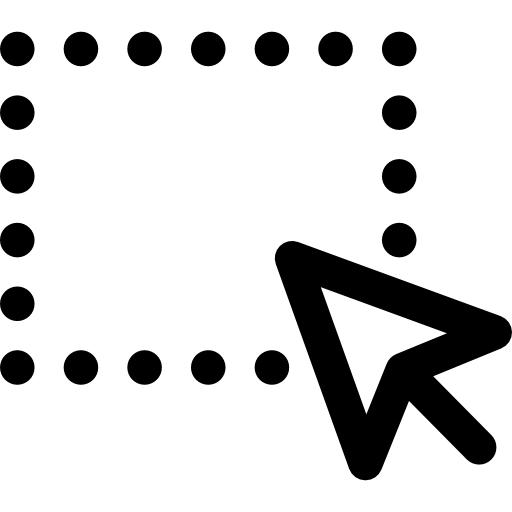 computing, Arrows, Graphic Tool, dots, Cursor, square icon