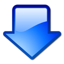 Arrow, Blue, fall, Down, descending, manager, download, Decrease, Descend icon