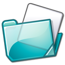 Folder, Cyan icon