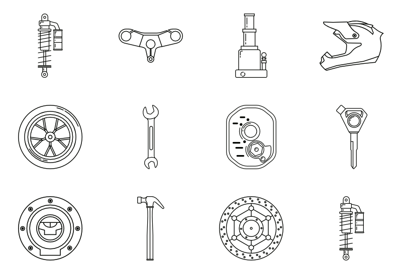 Automotive Line Set Icon