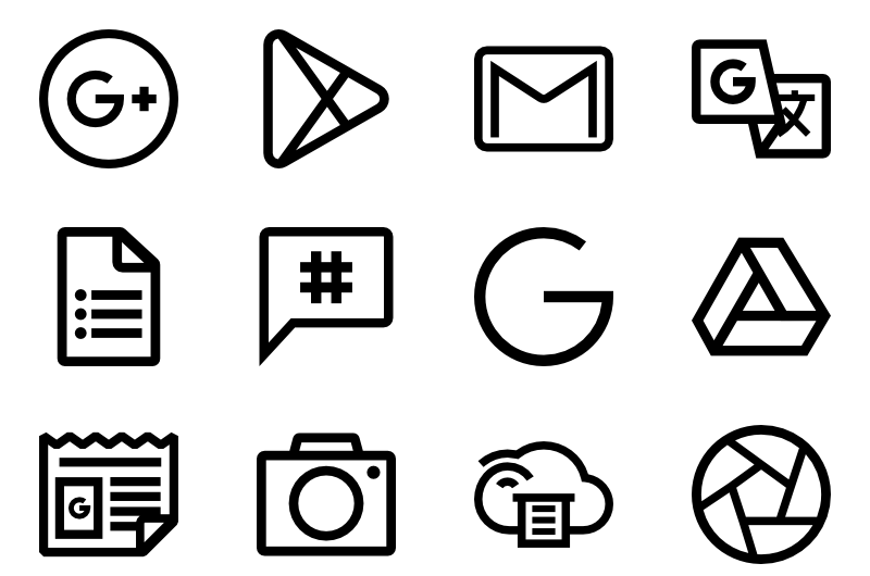 Google Services Lineal Icon