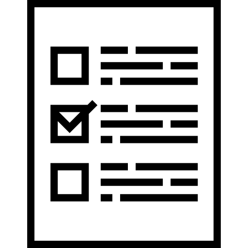 Check box, check mark, interface, Text Lines icon