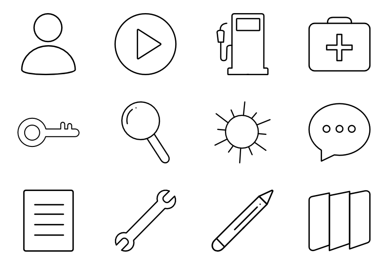 Basic outline UI Icon