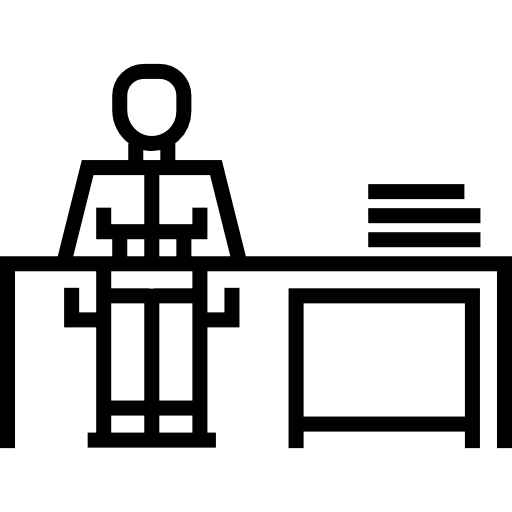 stick man, documents, people, work, Working icon