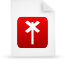 File, paper, red, document icon