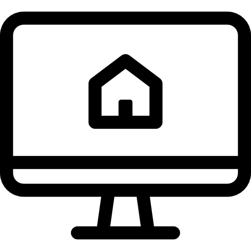 screen, real estate, house, technology, Computer, Home, monitor icon
