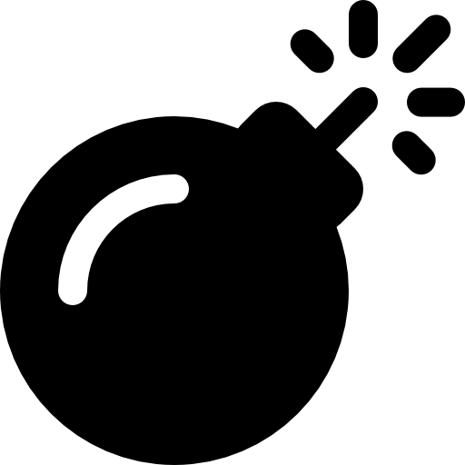 explosive, weapons, Terrorism, Detonation, Bomb icon