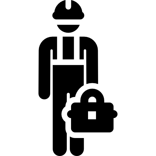 people, employee, job, worker, Construction, Toolbox, stick man icon