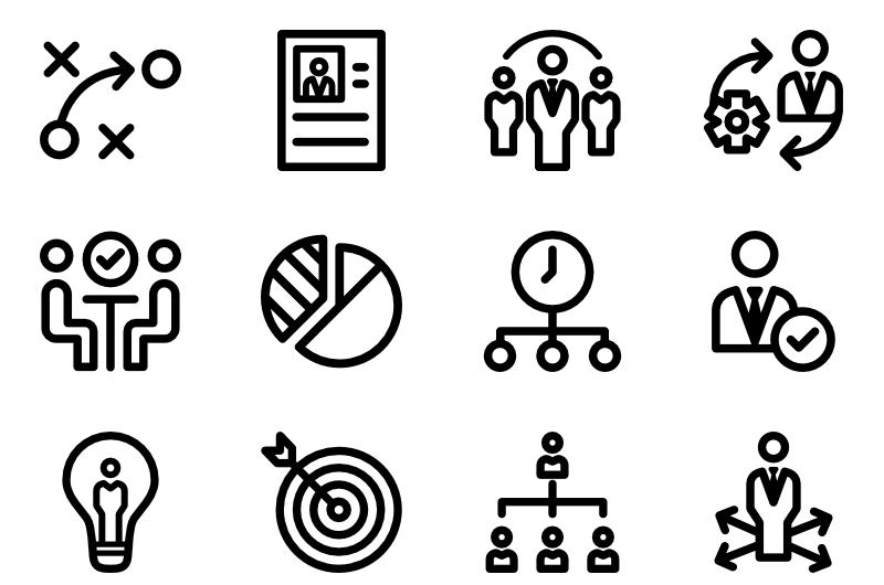 Linear Management Elements Icon