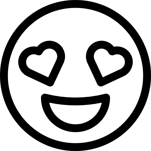 Face, smile, Hearts, romantic, love icon