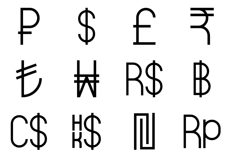 Linear Currency Symbols Icon