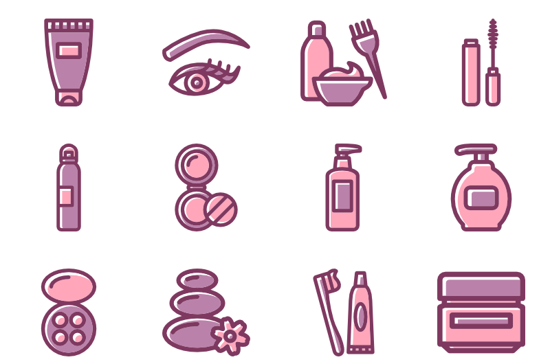Linear Beauty Elements Icon