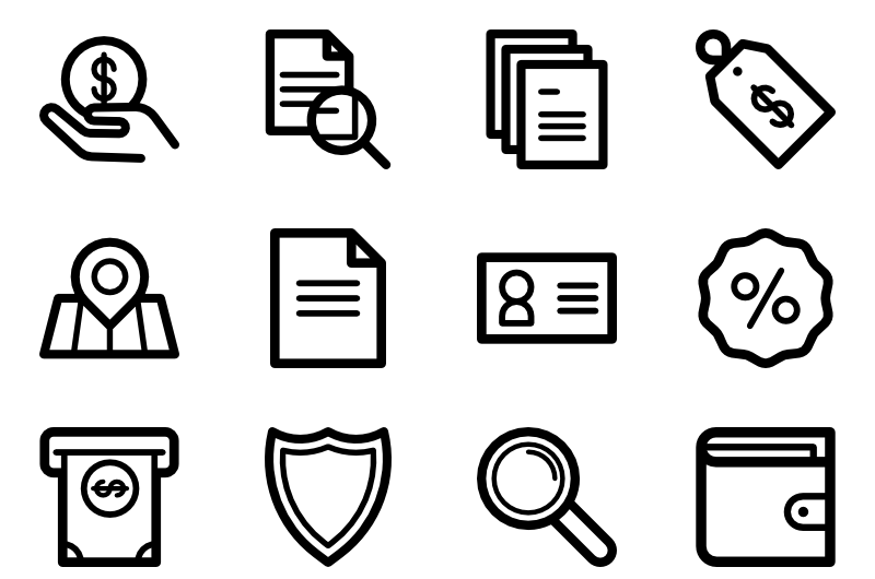Bank and Finances Elements Icon