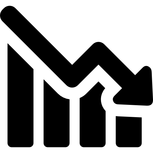 loss, Stats, Business, graph, chart, Arrow, Diagram icon