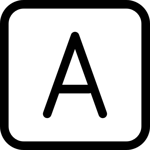 square, Key, Letter icon