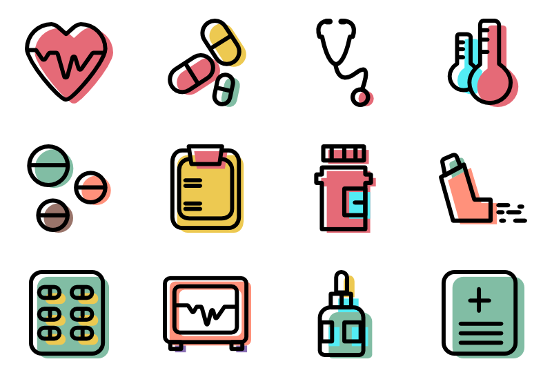 Medical Element Set Icon
