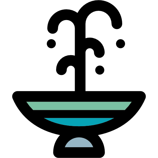 Park, urban, nature, Fountain, water, garden icon