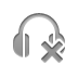 Earphone, cross icon