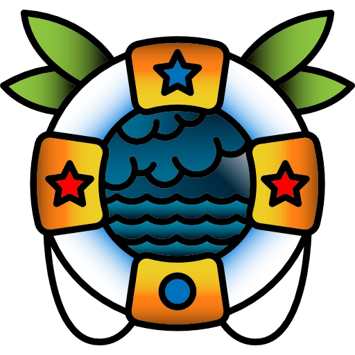 hipster, lifebuoy, vintage, tattoo, Old School icon