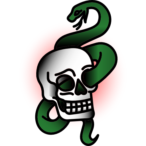 hipster, snake, vintage, skull, tattoo, Old School icon