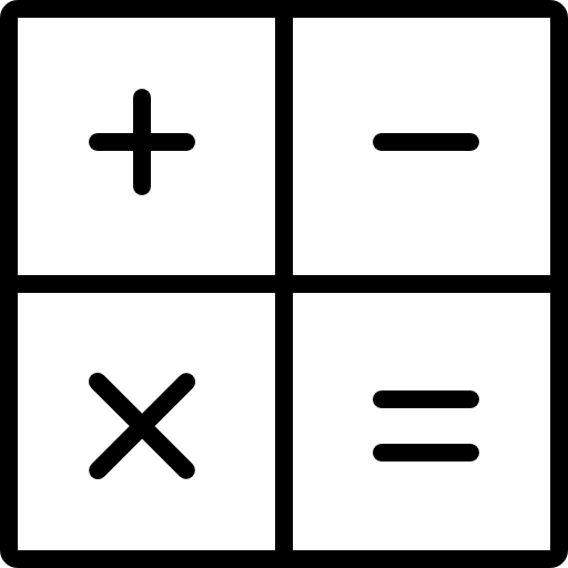 Equal, maths, plus, Minus, multiply, signs icon