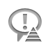Chat, exclamation, pyramid icon