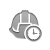 Clock, Hard, hat icon