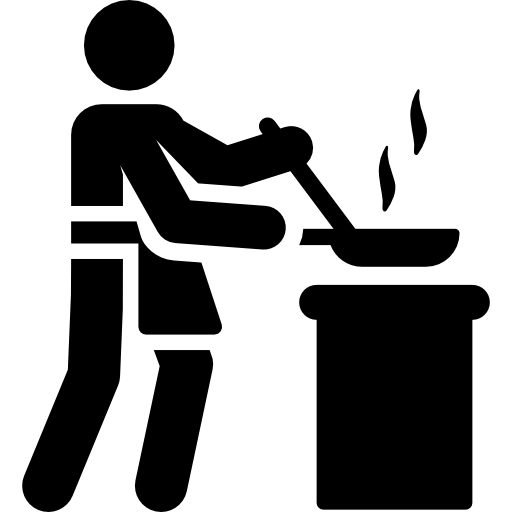 Cooking, Routine, people, kitchen, Cooker, cleaning, Humanpictos icon