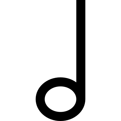 Whole Note, Minim, musical notation, Musical Note, Multimedia icon