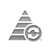 refresh, pyramid icon