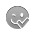 wink, checkmark, smiley icon
