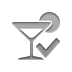 cocktail, checkmark icon
