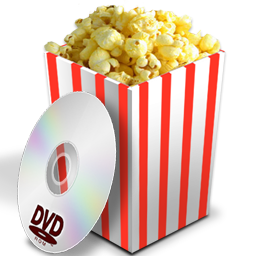 Dvd, popcorn, simple, nano icon