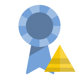 pyramid, Ribbon icon