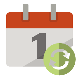 Calendar, refresh icon