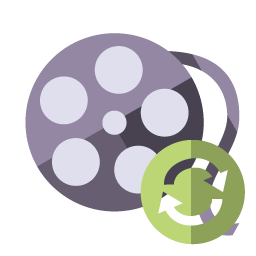 refresh, Reel, film icon