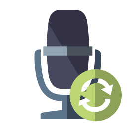refresh, radio, Microphone icon