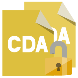 Lock, Format, open, File, Cda icon