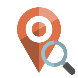 location, zoom icon