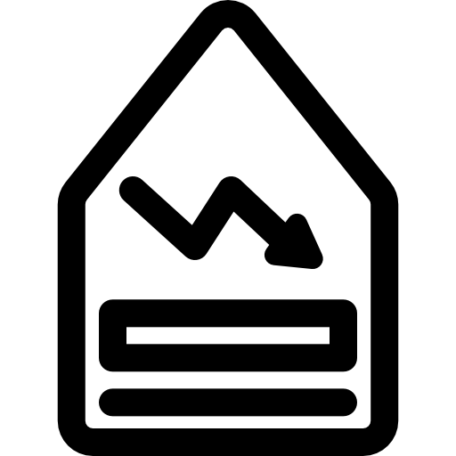 fall, house, Line Graph, real estate, Stats, Business icon