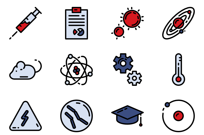 Science Study Elements Icon