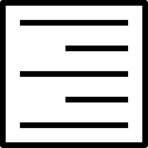 Right Alignment, lines, Right Align, signs, ui, option, symbol ...