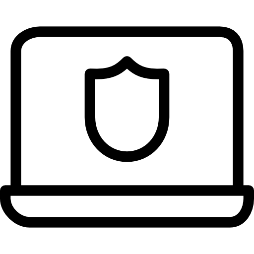 Laptop, Computer, shield, Protection, technology, security icon