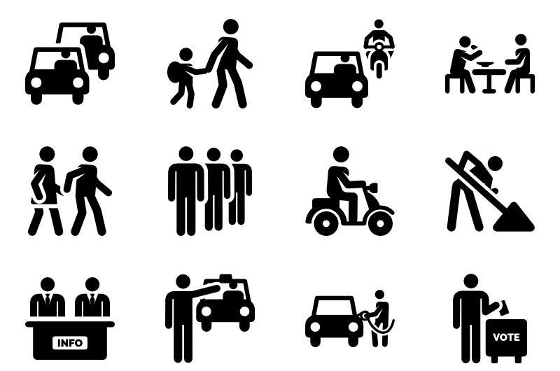 Urban city pictograms Icon
