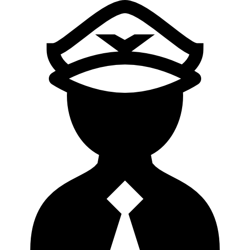 transportation, stick man, profession, Captain, people, pilot, police icon