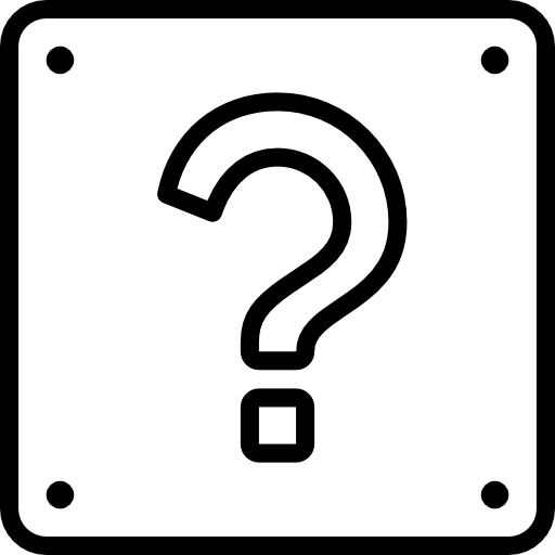 Box, gaming, question mark, surprise icon