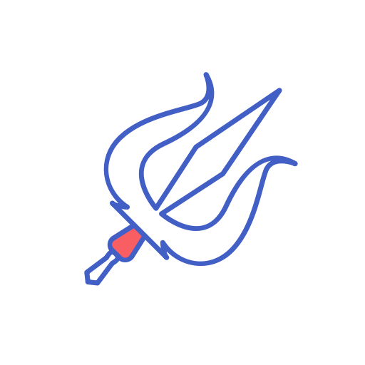 god, outline, trisul, India, line, spiritual, line icon icon