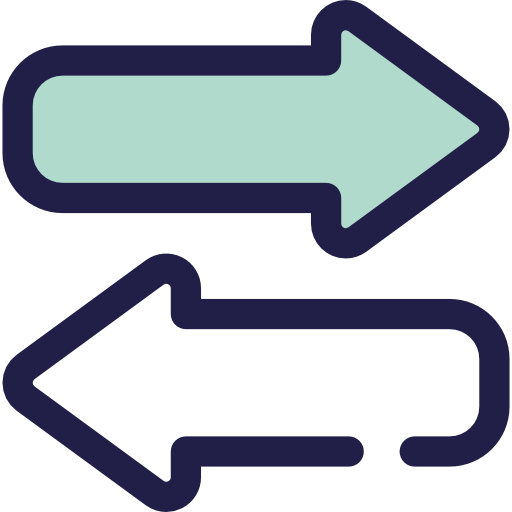 bidirectional, Left, interface, Direction, transfer, Arrows, right icon