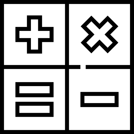 plus, Keys, calculator, multiple, Equal, signs, Substraction icon